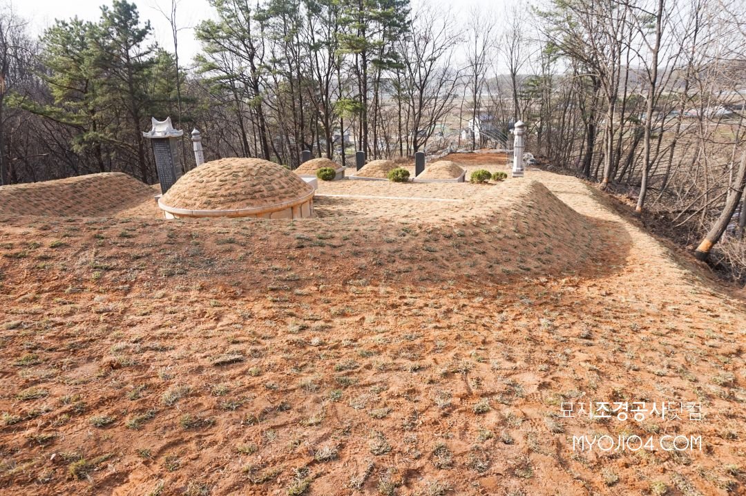 경기도 파주시 월롱면 도내리 함양박씨 문중산소의 잔디입히기 사초작업 완료 후 모습입니다 용미리제1묘지 용미리제2묘지 벽제리묘지 묘지이장 파묘 묘지개장 묘지화장